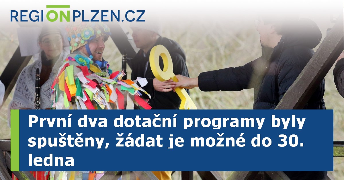 První dva dotační programy byly spuštěny, žádat je možné do 30. ledna ...